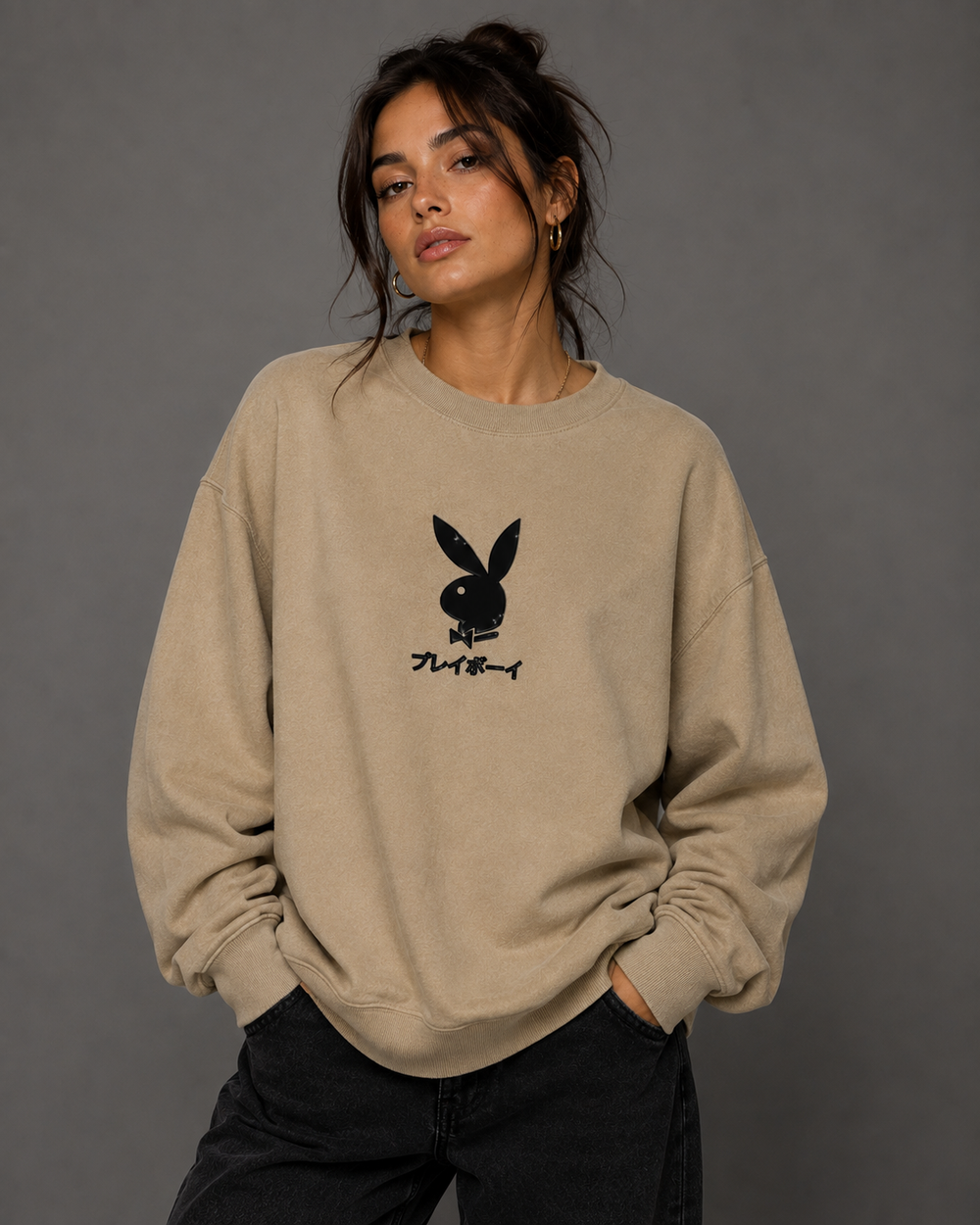 Long Sleeve Crewneck Enthralling Ace Of Spades By Playboy 5175